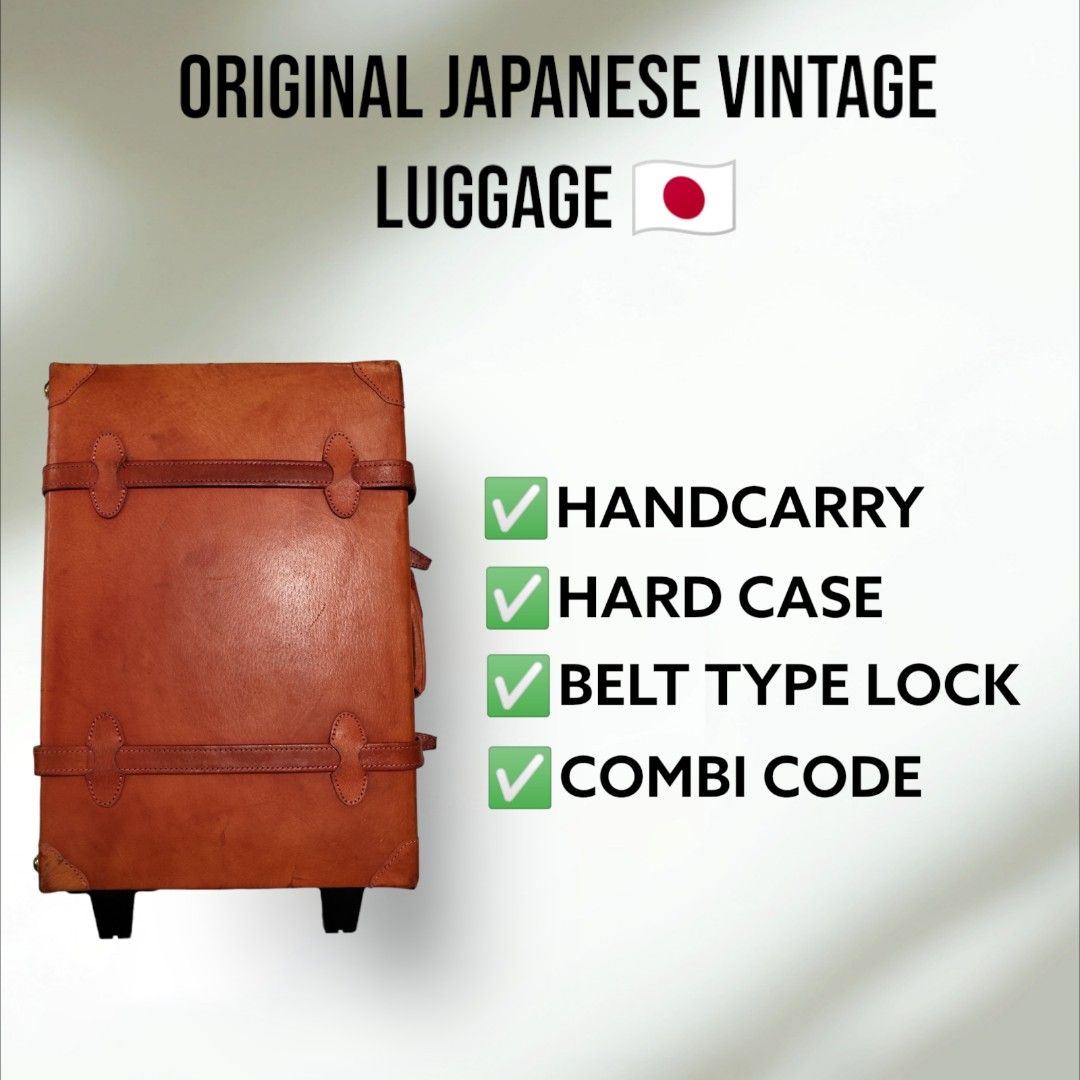 Japanese Luggage Vintage Look, Hobbies & Toys, Travel, Luggage on Carousell