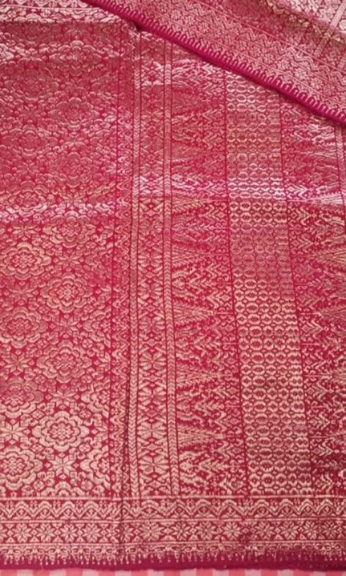 Kain Songket ZAENAL Tenun Benang Emas Palembang Original "Lepus Bunga ...