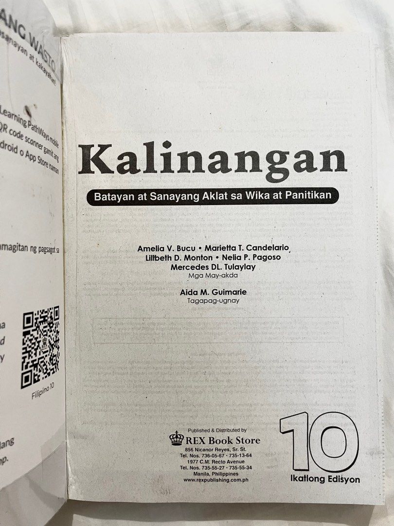 Kalinangan 10 - Batayan at Sanayang Aklat sa Wika at Panitikan ...
