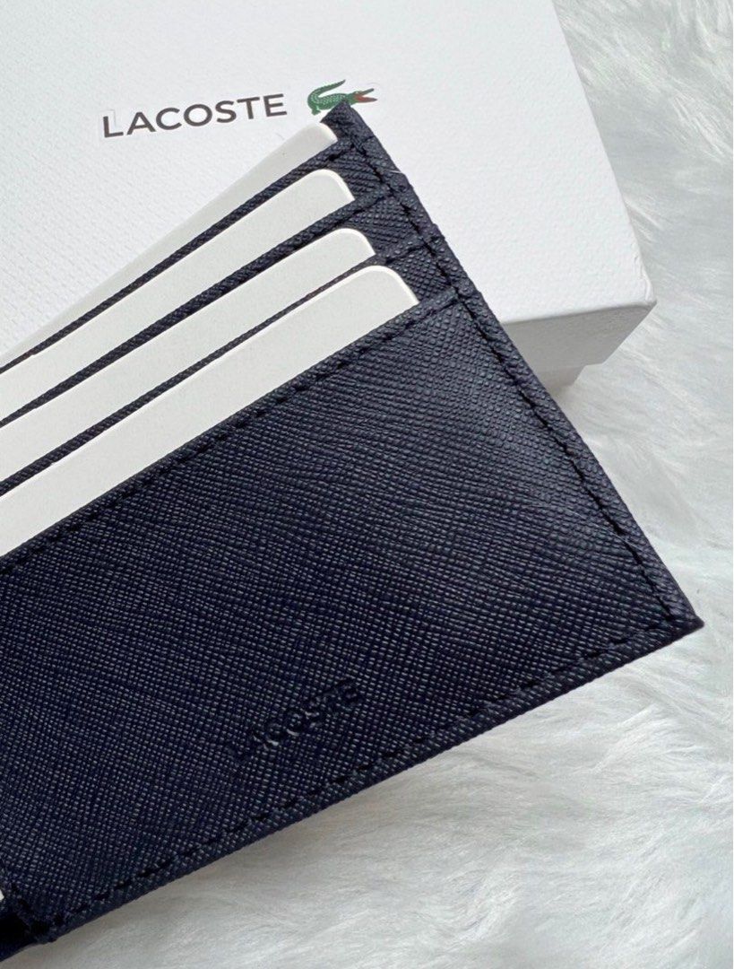 Lacoste Men’s Classic Billfold Wallet Color Marine Blue with RFID ...
