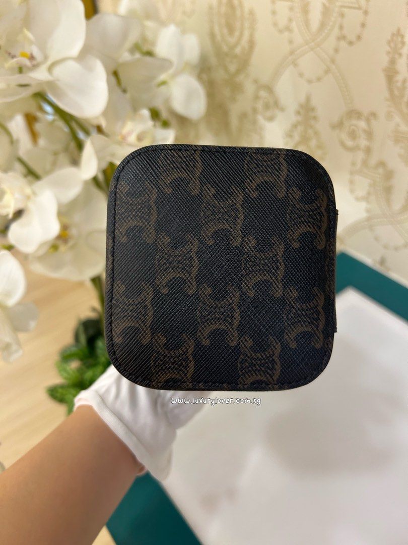 LNIB Celine Mini Vanity Case in Triomphe Canvas & Calf Tan GHW, Luxury ...