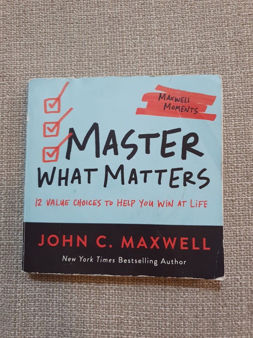 MASTER WHAT MATTERS by John Maxwell, Hobbies & Toys, Books & Magazines, Fiction & Non-Fiction on ...
