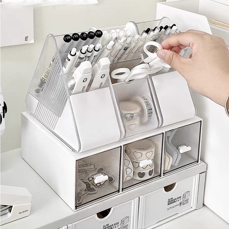 Multi-layer Triangular Pen Holder Pencil Storage Desktop Organizer for ...