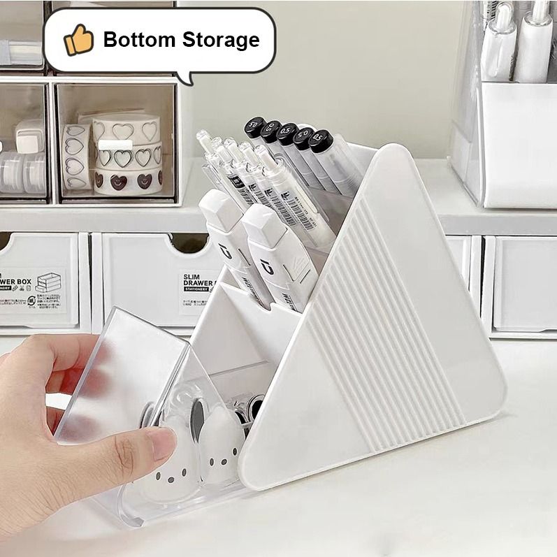 Multi-layer Triangular Pen Holder Pencil Storage Desktop Organizer for ...