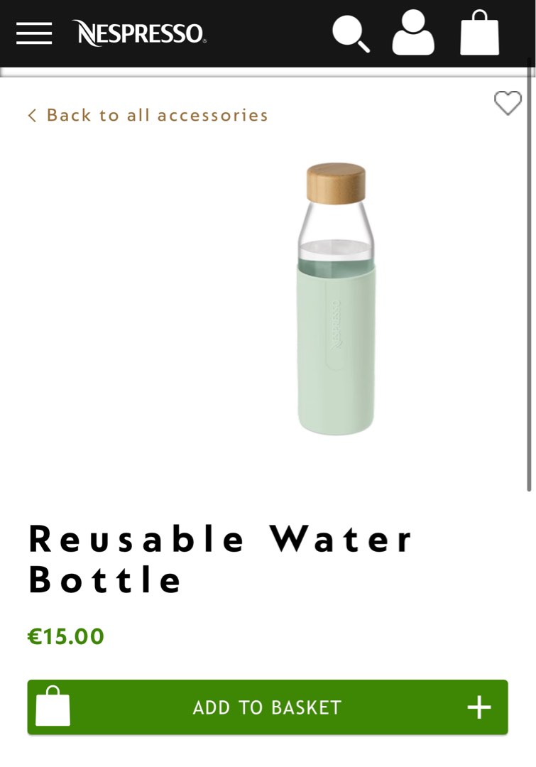 Nespresso Reusable Water Bottle, Furniture & Home Living, Kitchenware ...