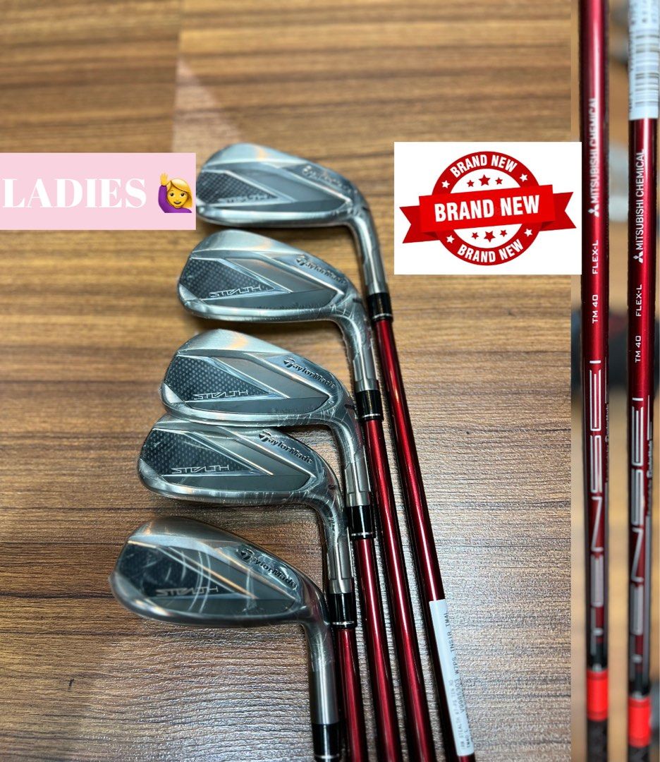 NEW LADIES TaylorMade Stealth Irons (7-S) (5 Pieces) [With Lightweight ...