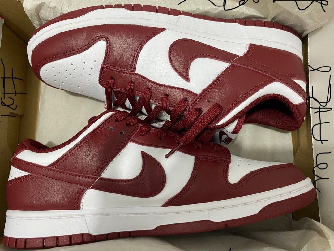 Nike dunk low Team Red, Men's Fashion, Footwear, Sneakers on Carousell