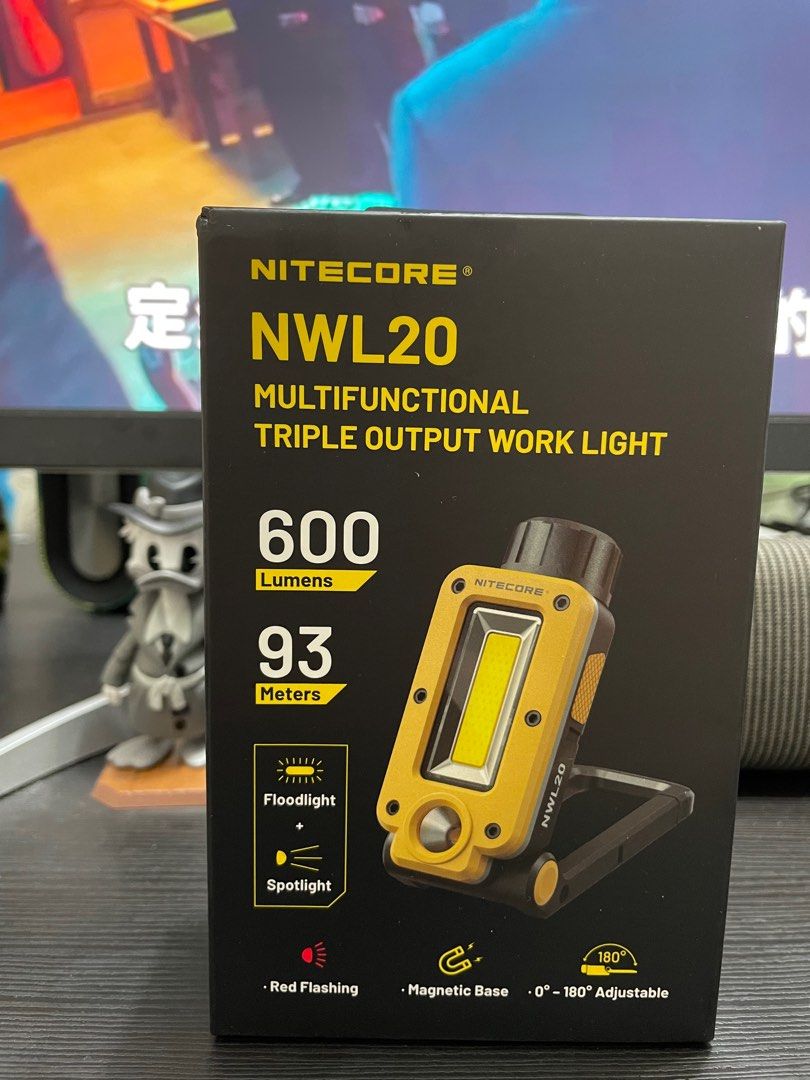 Nitecore NWL20 rechargeable work flashlight 600 lumes include 21700 battery, Sports Equipment ...