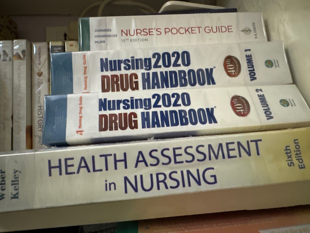 Nursing bundle books (NANDA, Drug Handbook, Health Assessment), Hobbies ...