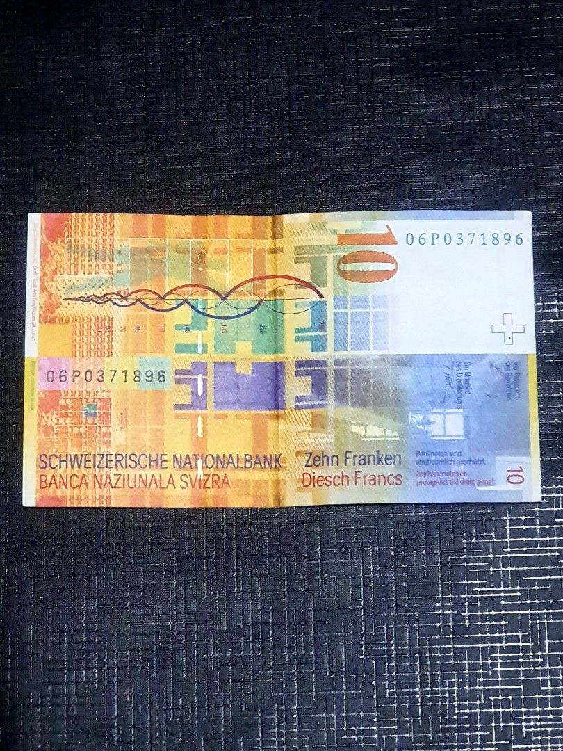 Old Switzerland Swiss Franc 10 Banknote. Nice s/n 0371896, Hobbies ...