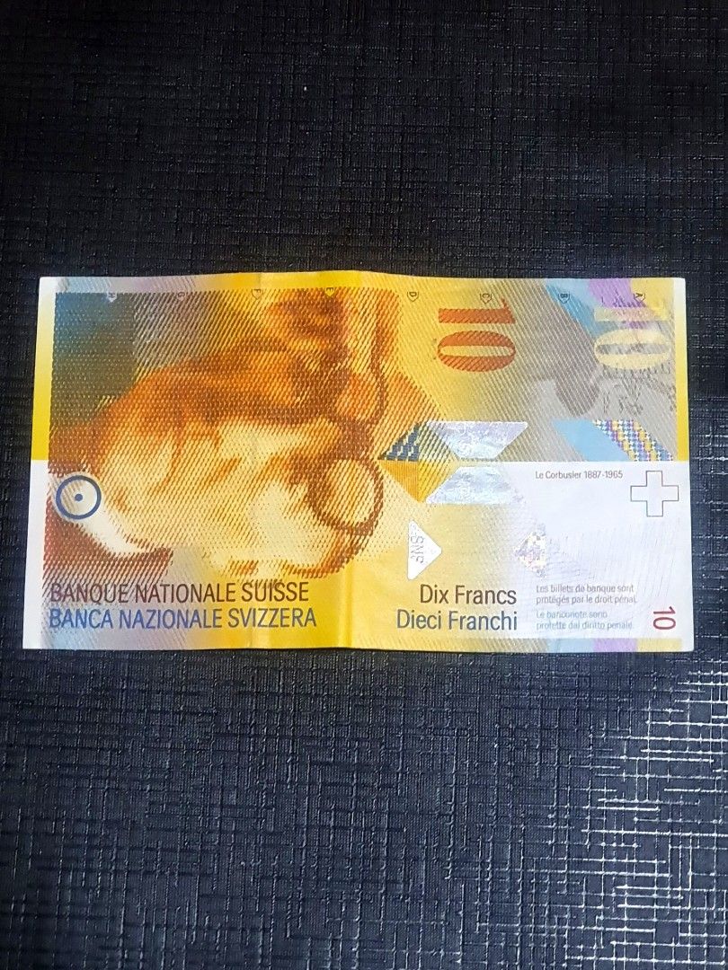 Old Switzerland Swiss Franc 10 Banknote. Nice s/n 0371896, Hobbies ...
