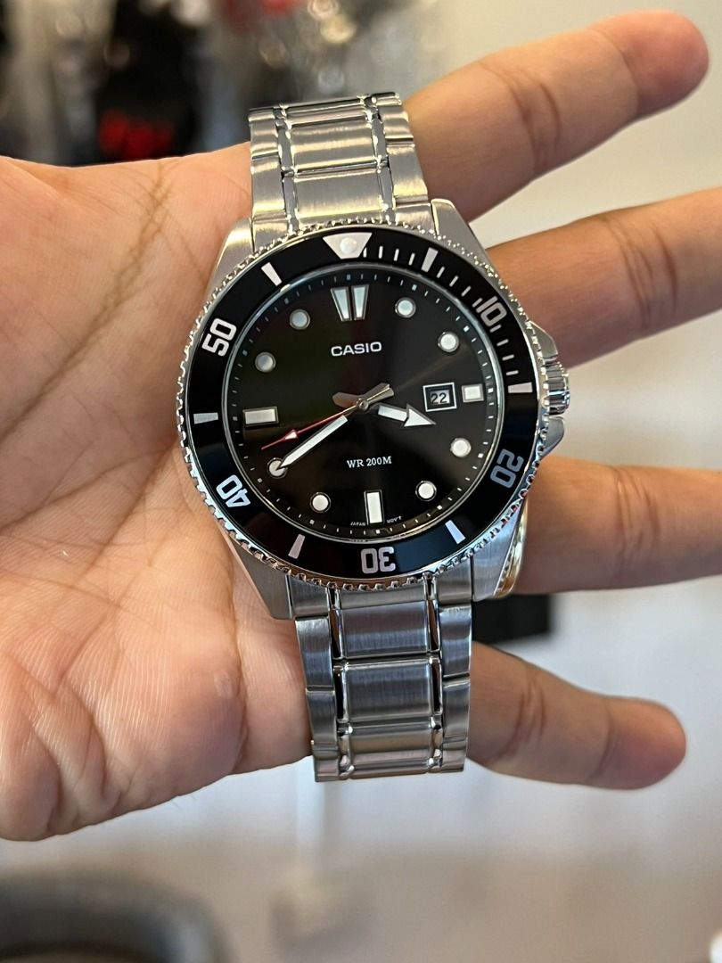 ORIGINAL CASIO Analog (BATMAN) Stainless Steel Men's Divers Watch MDV ...