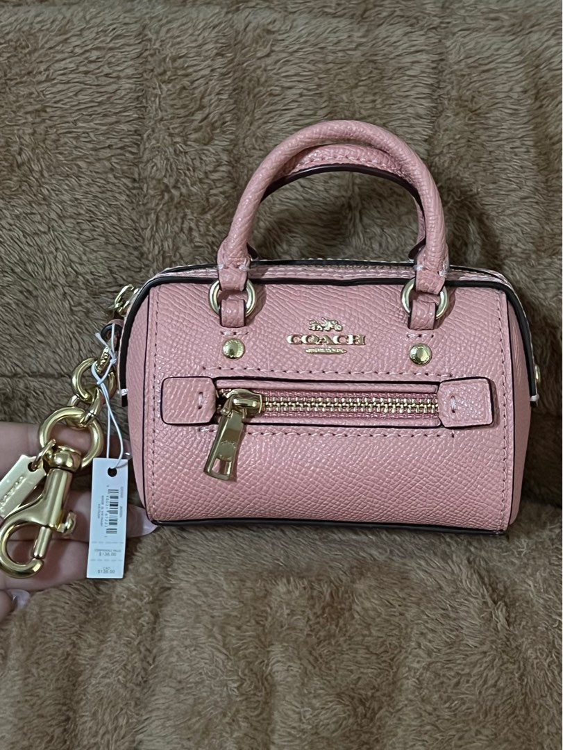 Original Coach Mini Bag charm in Pink, Luxury, Bags & Wallets on Carousell