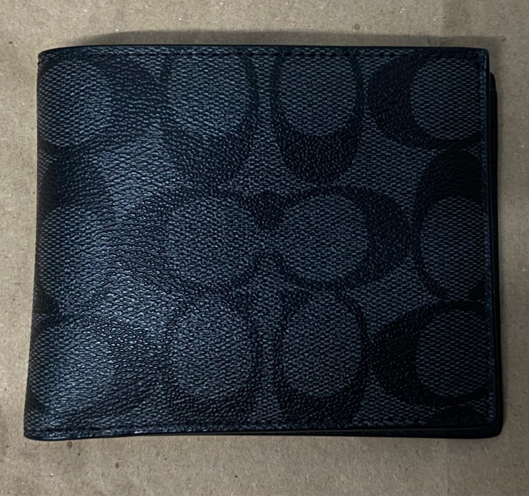 Original Coach Wallet for Men (Id Billfold In Signature Coated Canvas ...