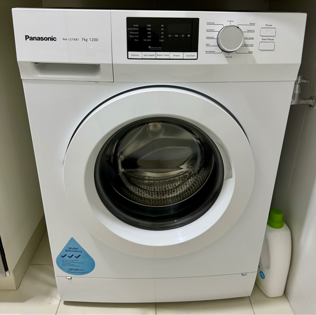 Panasonic washing machine 7kg 1yr 8mo old, TV & Home Appliances ...