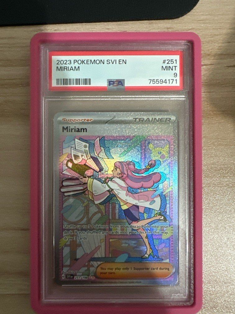 Pokemon PSA 9 Miriam SIR Slab, Hobbies & Toys, Toys & Games on Carousell