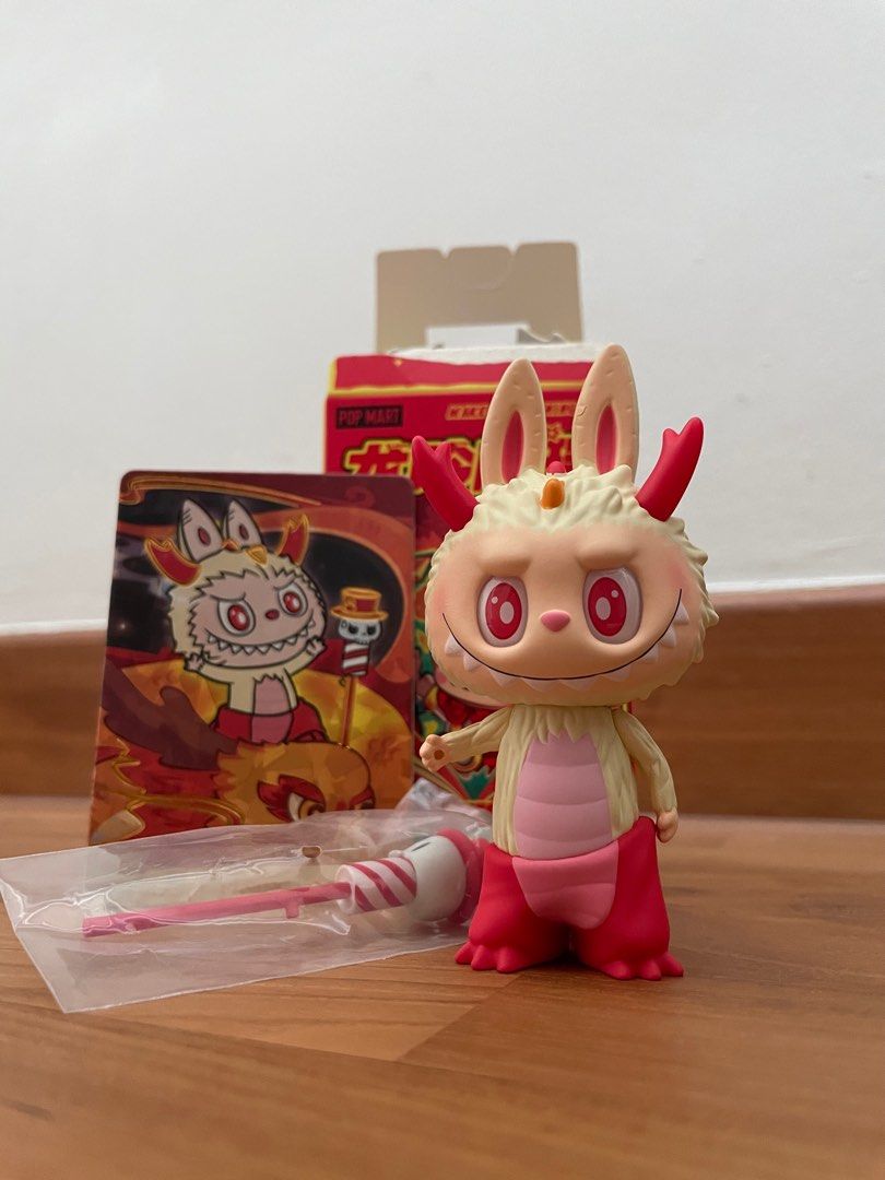 Popmart LABUBU FLYING LOONG. Loong presents the treasure, Hobbies ...