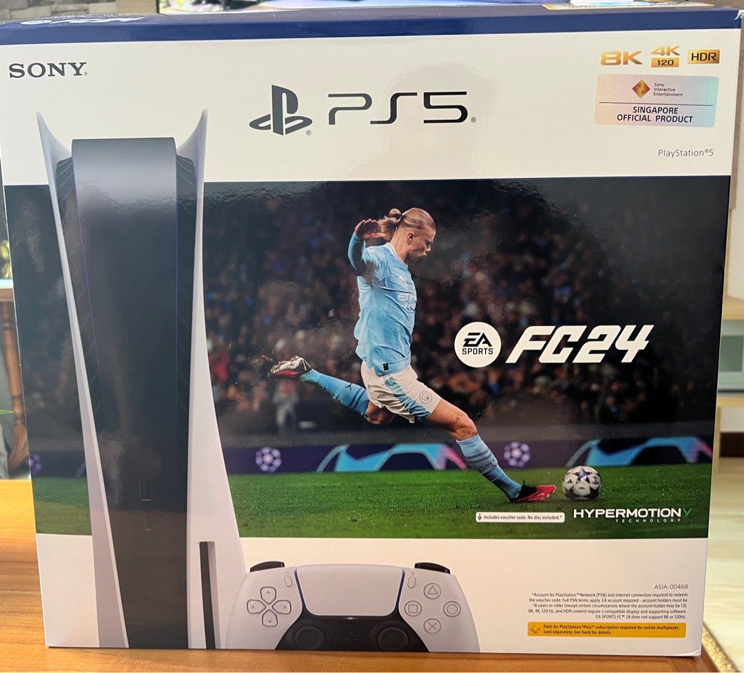 PS5 825GB with FC24 & Controller, Video Gaming, Video Game Consoles, PlayStation on Carousell