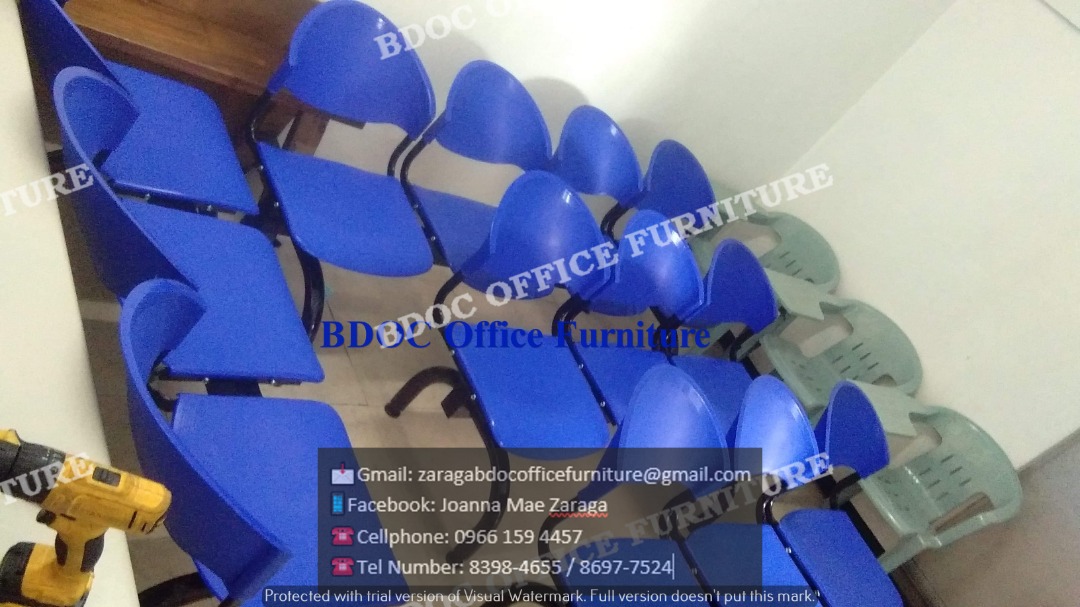 PVC GANG CHAIR | OFFICE PARTITION OFFICE FURNITURE, Furniture & Home ...