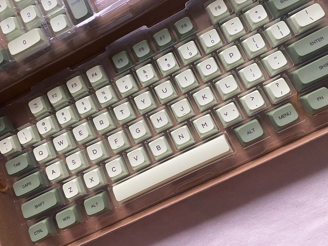 Royal Kludge RK71 Matcha Ice Cream Theme Keycaps Full Set, Computers ...