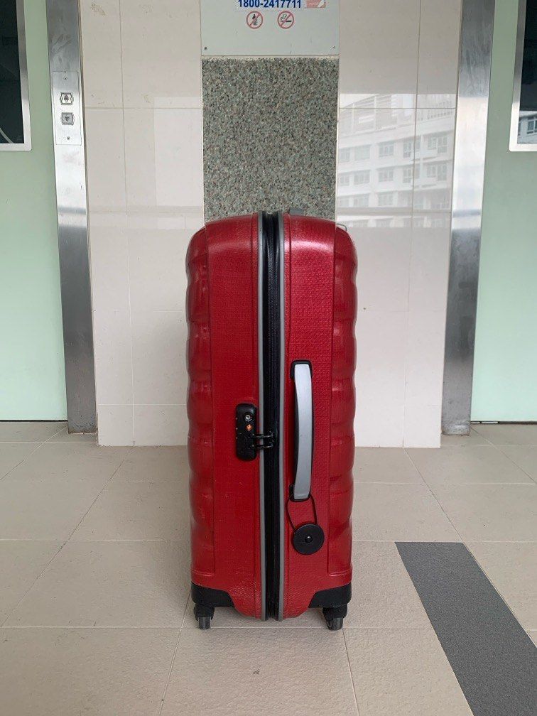 Samsonite Carbon Fiber Red TSA 007 2kg Ultra Light 4 Wheel Luggage ...