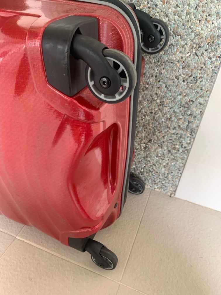 Samsonite Carbon Fiber Red TSA 007 2kg Ultra Light 4 Wheel Luggage ...