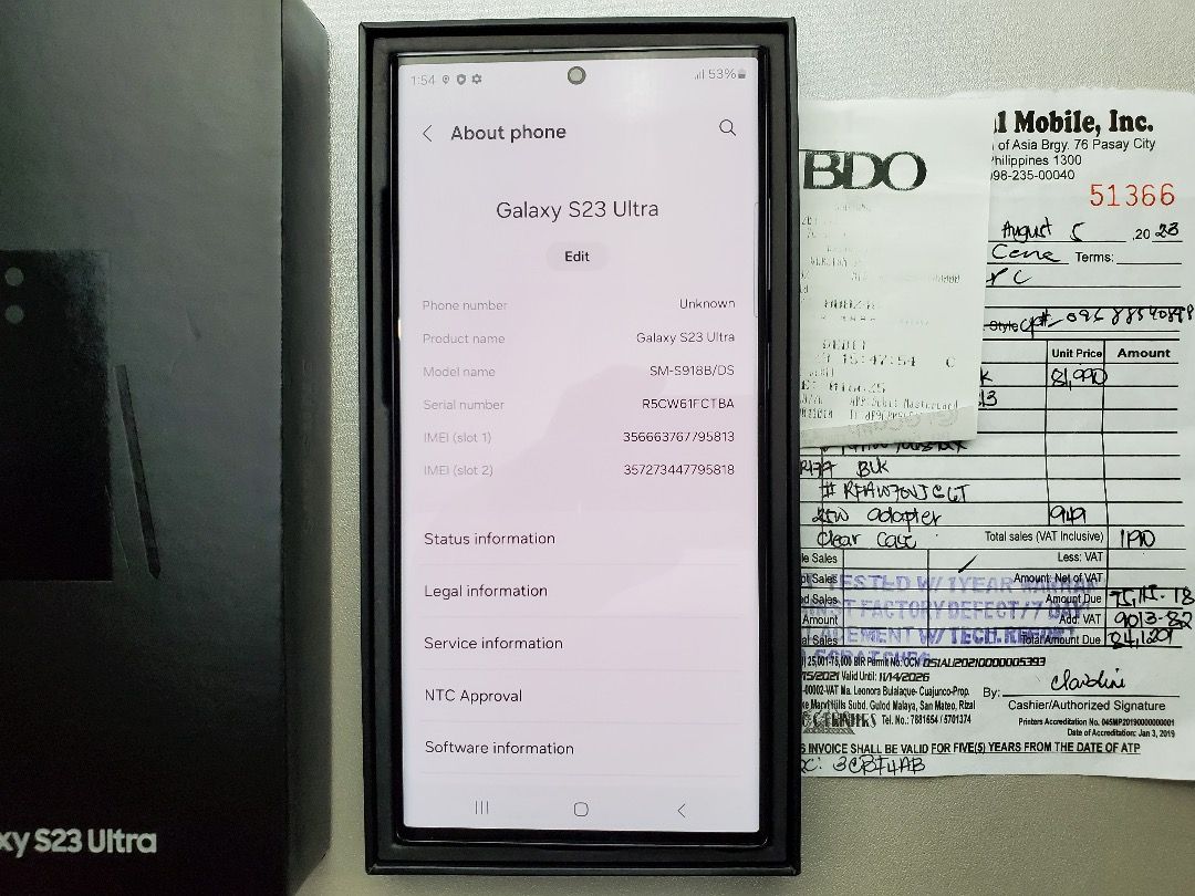 Samsung Galaxy S23 Ultra 5G 12/256 NTC Approved Dual SIM Openline ...