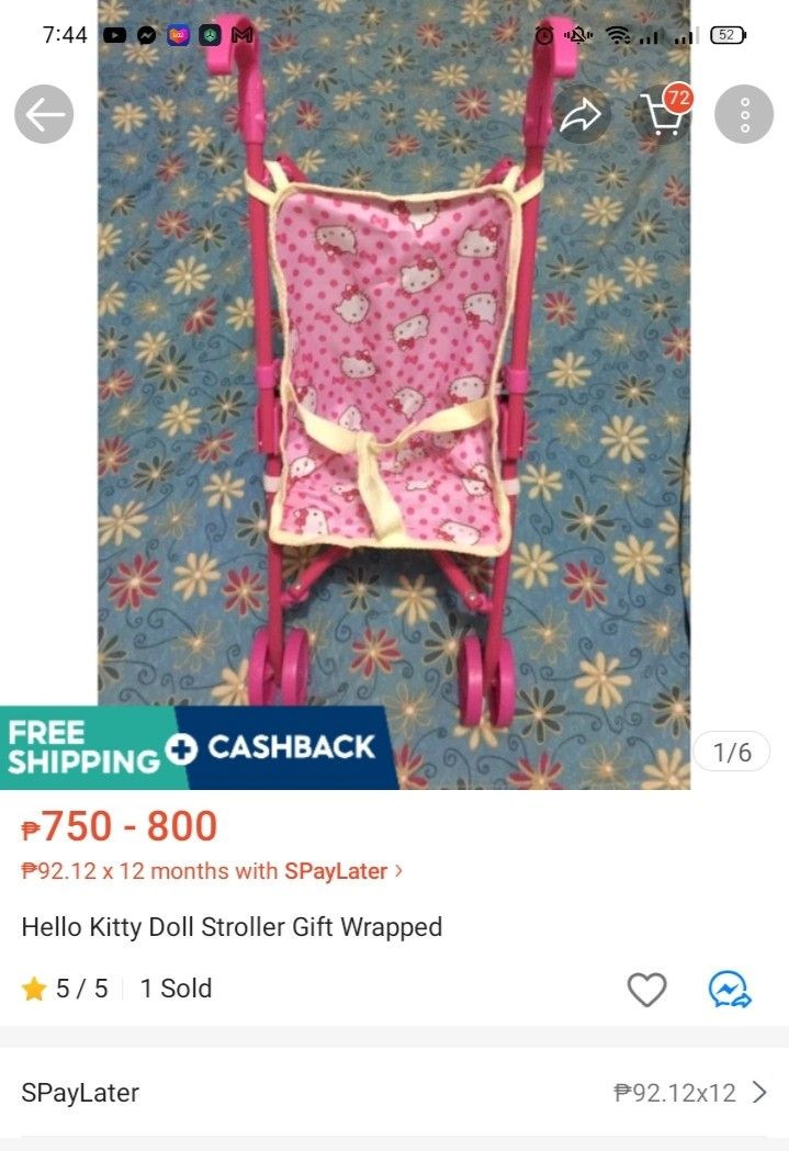 Sanrio Hello Kitty Baby Doll Stroller Set, Hobbies & Toys, Toys & Games ...