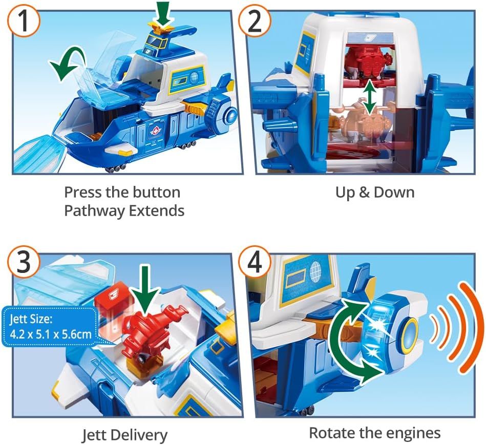 Super Wings - 2" Scale World Aircraft Large Playset with 2 ...