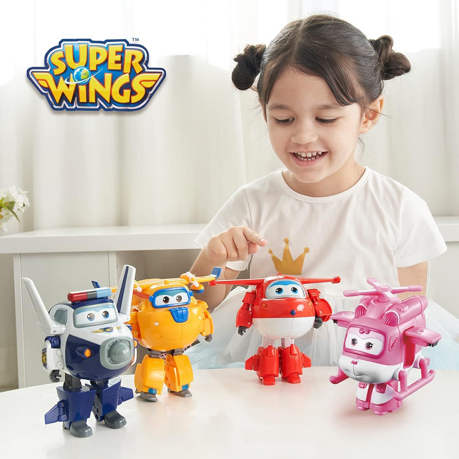 Super Wings Toys, YW710210 Jett Transformer Toys 5 Inch, Airplane Toy ...