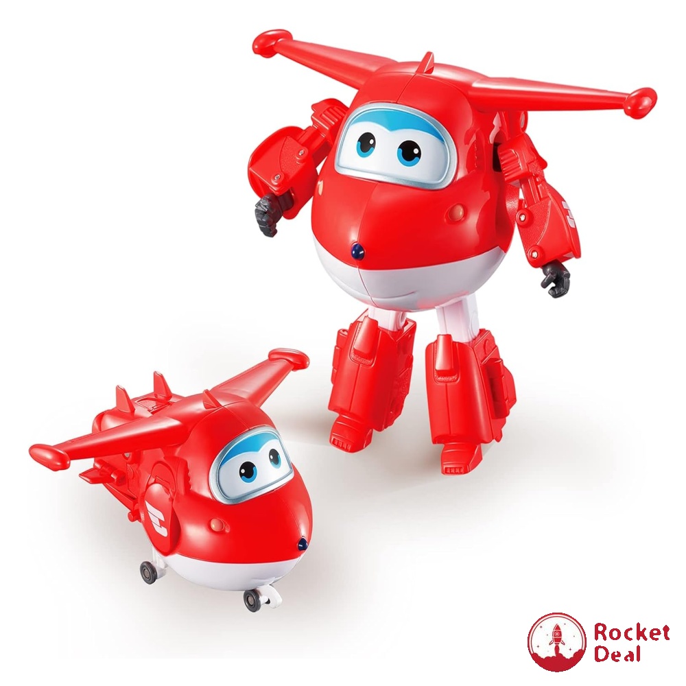 Super Wings Toys, YW710210 Jett Transformer Toys 5 Inch, Airplane Toy ...