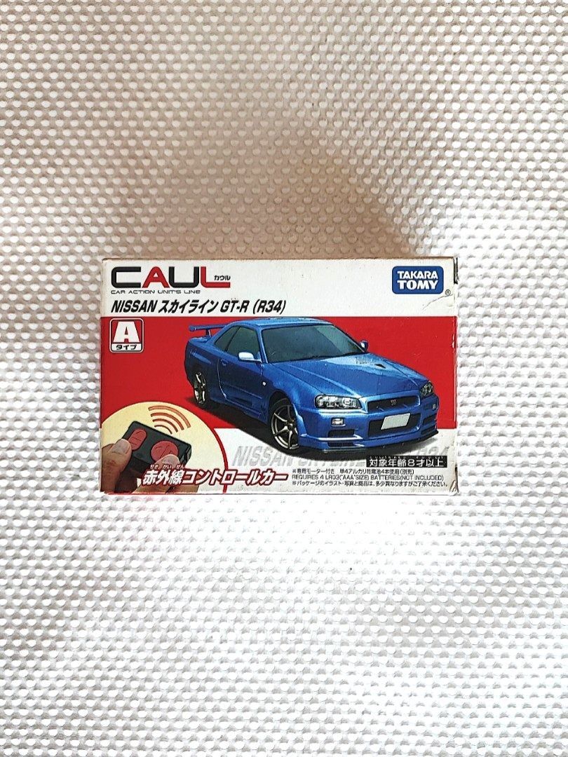Takara Tomy CAUL Scle 1/38 Remote Controlled RC Car Nissan GT-R (R34 ...