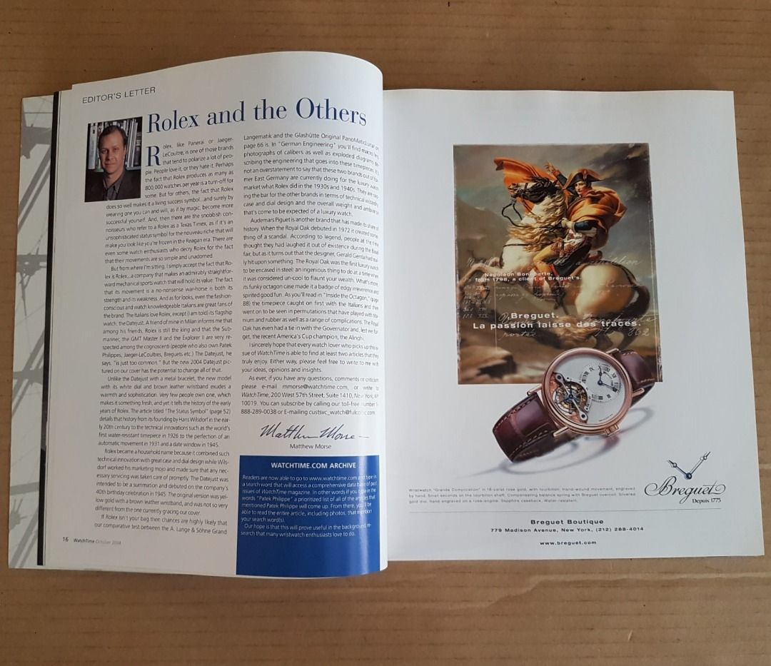 The Rolex Story, Watch Time Magazine, Horology Book on fine watches ...