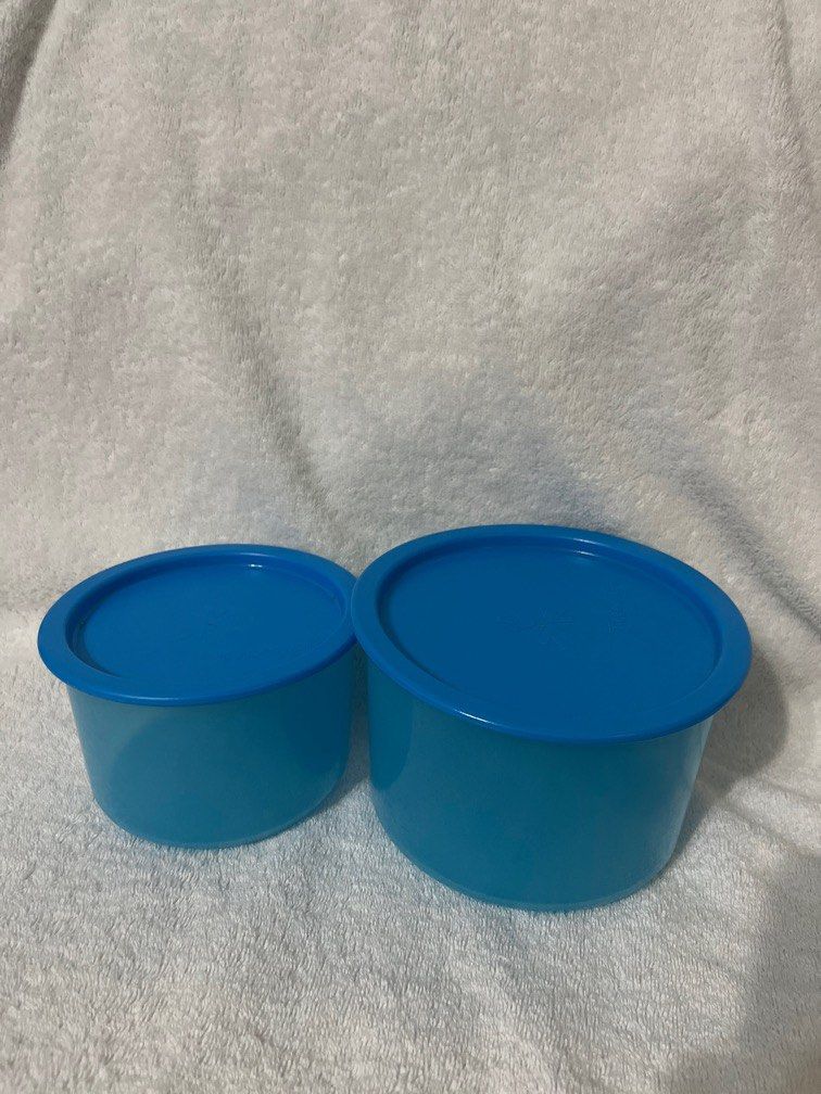 Tupperware Container (2, Blue), Furniture & Home Living, Kitchenware ...