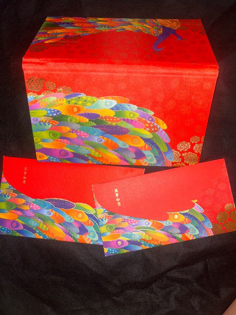 UBS Peacock CNY Premium card case holder with 2 luxury heavy weight and ...