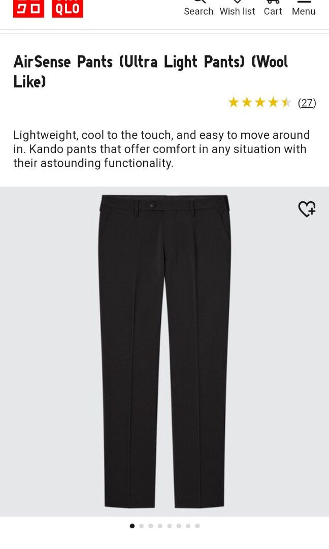 Uniqlo Airsense Pants, Men's Fashion, Bottoms, Trousers on Carousell