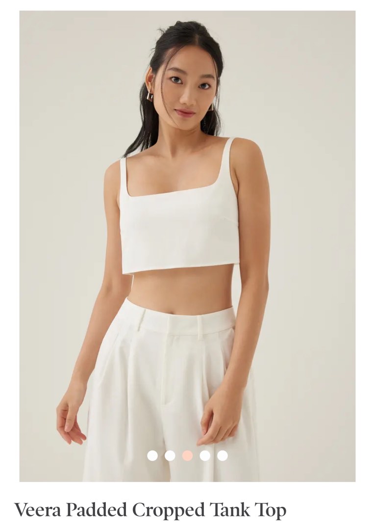 Veera Padded Cropped Top, Women's Fashion, Tops, Others Tops on Carousell