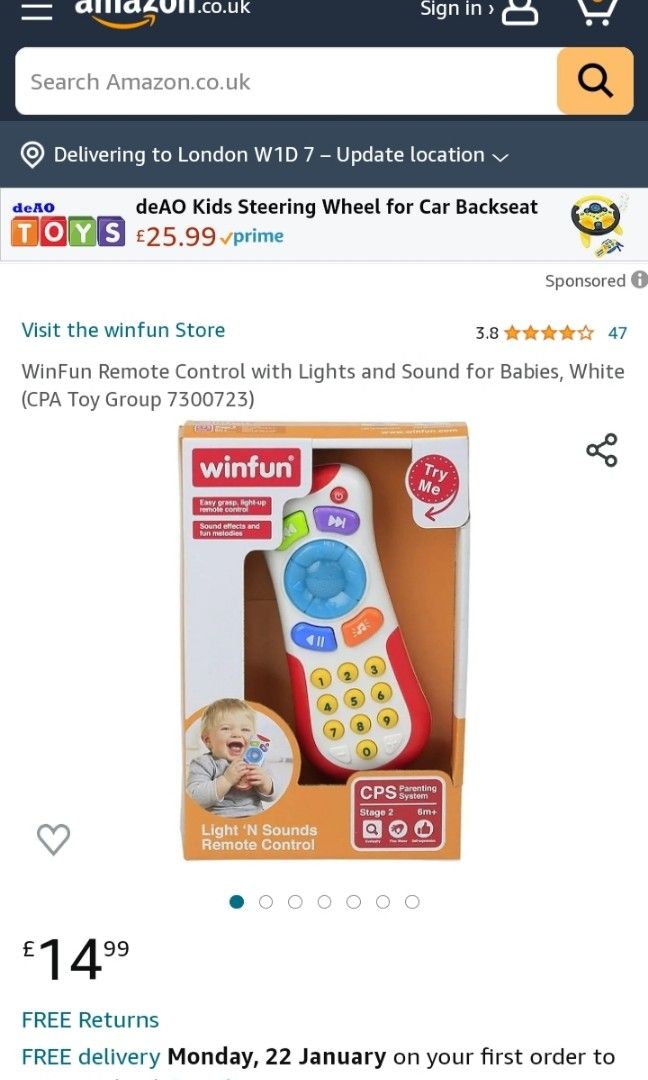 Winfun Remote Control Eith Lights And Sounds, Hobbies & Toys, Toys ...