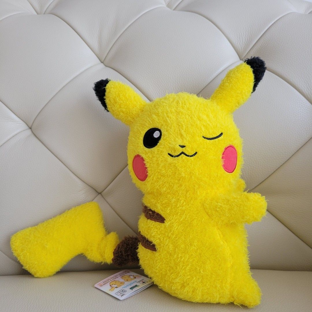 Winking Curly Pikachu Pokemon Plush (Banpresto w/ Papertag), Hobbies ...