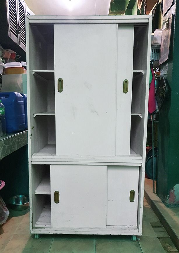 Wooden Sliding Door Cabinet Shelf Rack (SUPER SALE!), Furniture & Home ...