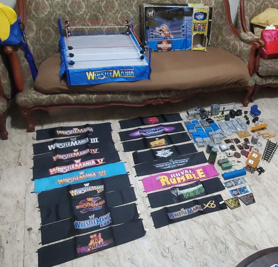 WWE WWF Real Scale Ring , Ringskirts, Accessories BUNDLE ONLY, Hobbies ...