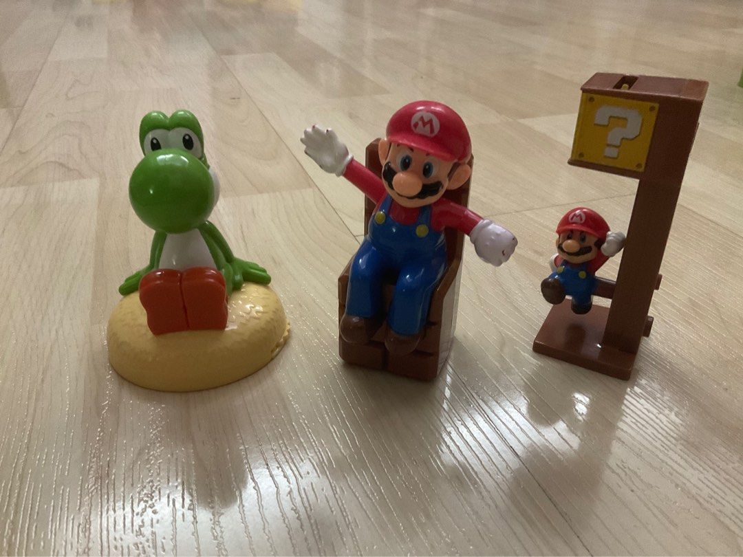 Yoshi, Waving Mario, Lucky Block Mario, Hobbies & Toys, Toys & Games on ...