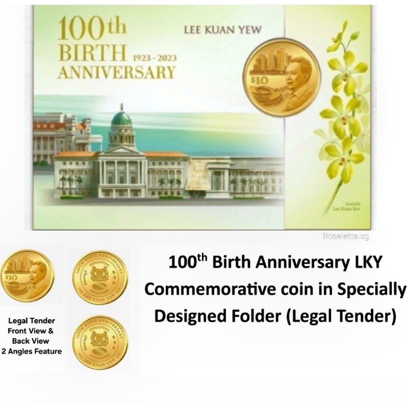 100th Birth Anniversary LKY commemorative coin legal tender, Hobbies ...