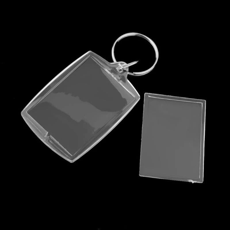 10pcs Photo Keychain Rectangle Transparent Blank Acrylic Insert Photo ...