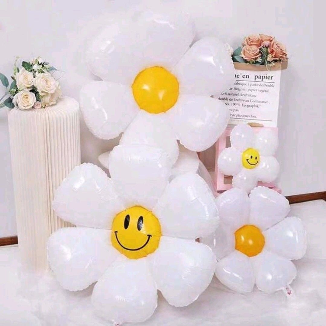 3PCS/SET SMILEY DAISY FLOWER! 3 DIFF SIZES PER SET!, Hobbies & Toys ...