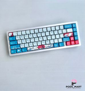 75% custom mechanical keyboard (Night Sakura keycaps), Computers & Tech, Parts & Accessories ...