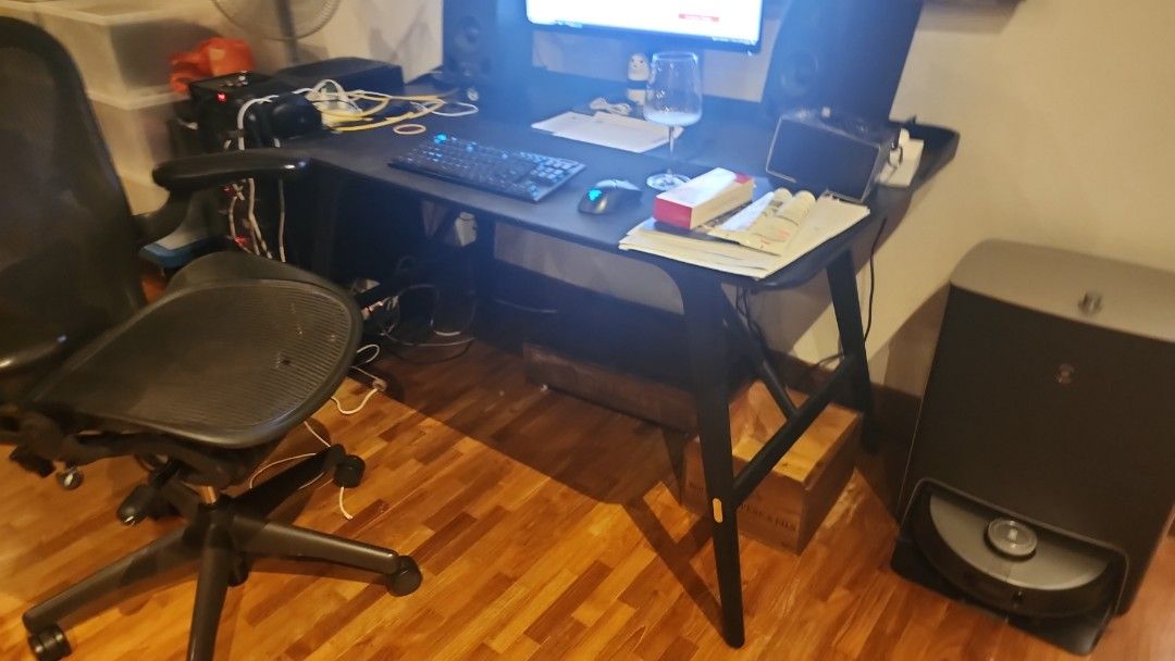 $799 HipVan Computer Work Table Desk Workstation, Furniture & Home Living, Furniture, Tables ...