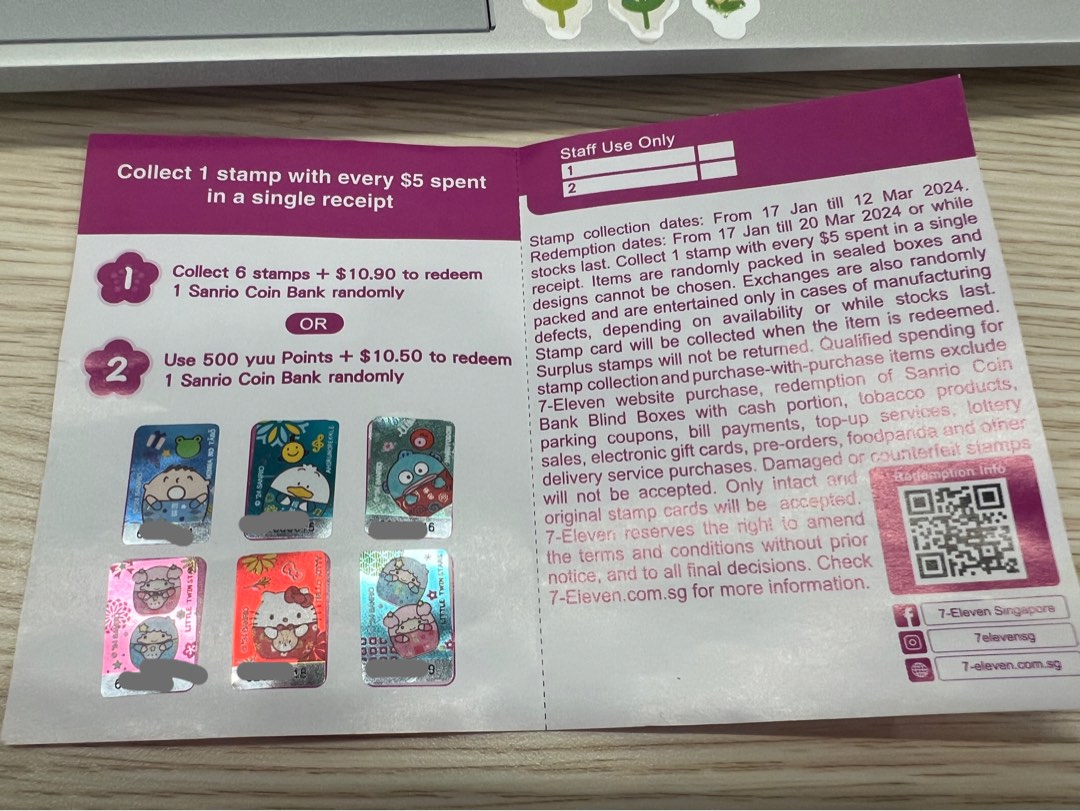 7-eleven Sanrio stickers 7-11 coin bank, Hobbies & Toys, Memorabilia ...