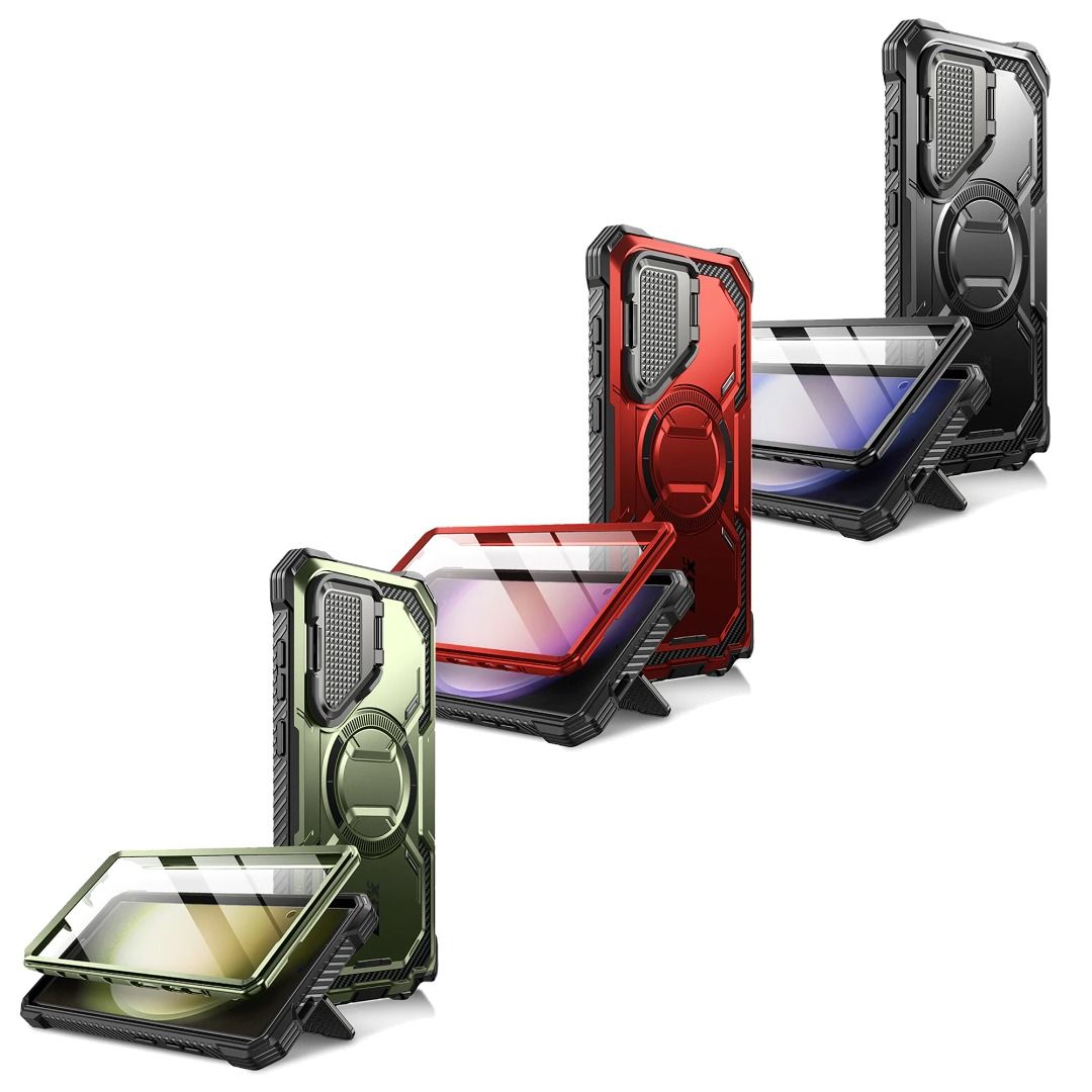 [ Samsung Galaxy S24 Ultra / S24 Plus / S24 ] i-Blason Armorbox Case - With Build-in Screen and ...