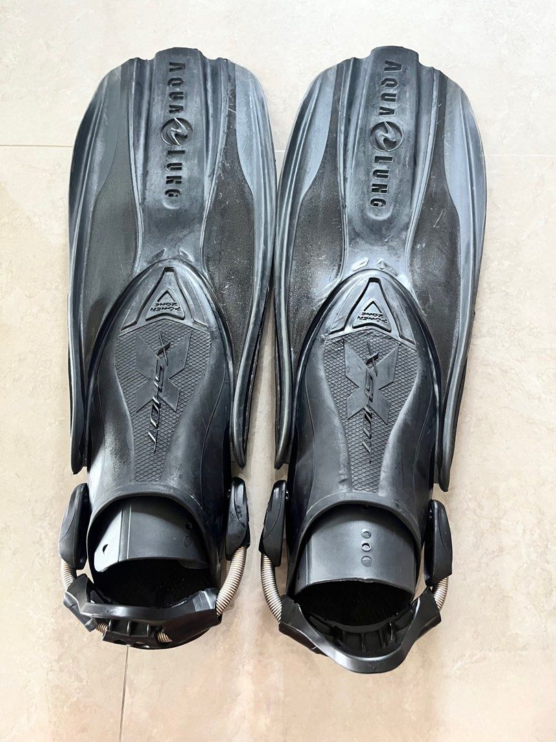 Aqua Lung X Shot Spring Strap Diving Fin Size S, Sports Equipment ...